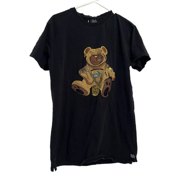 Bleeker & Mercer | Shirts | Bleeker Mercer Black Brown Embroidered Bear ...